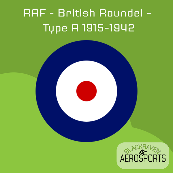 RAF Decal 1" British Roundel - Type A 1915-1942 – Black Raven Aerosports