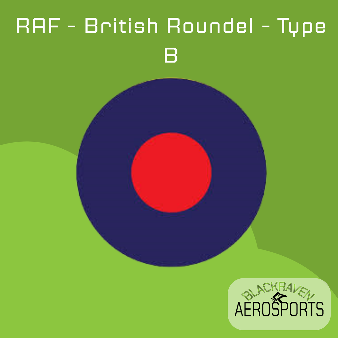 RAF Decal 1" British Roundel - Type B – Black Raven Aerosports