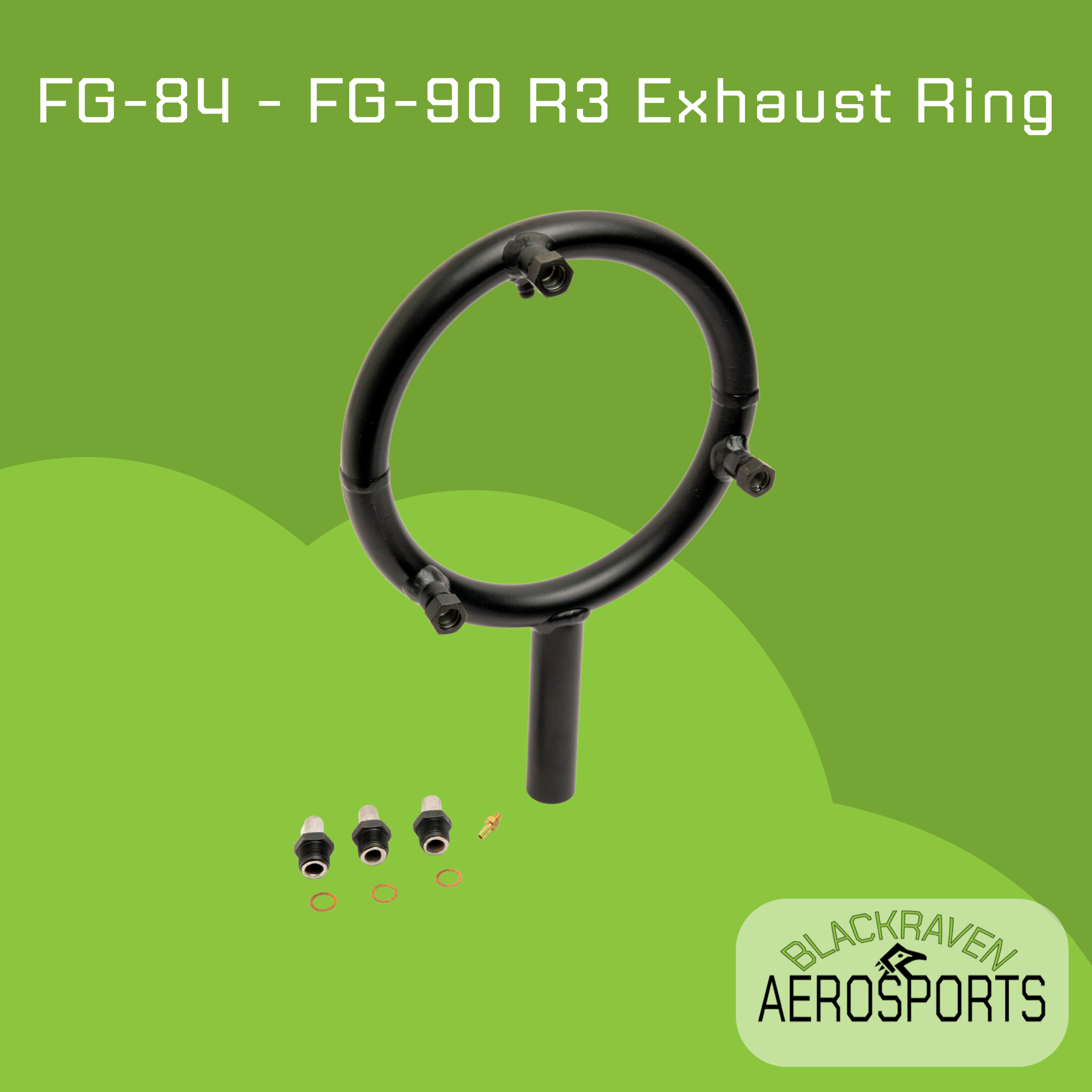 FG-84 / FG-90 R3 Exhaust Ring – Black Raven Aerosports