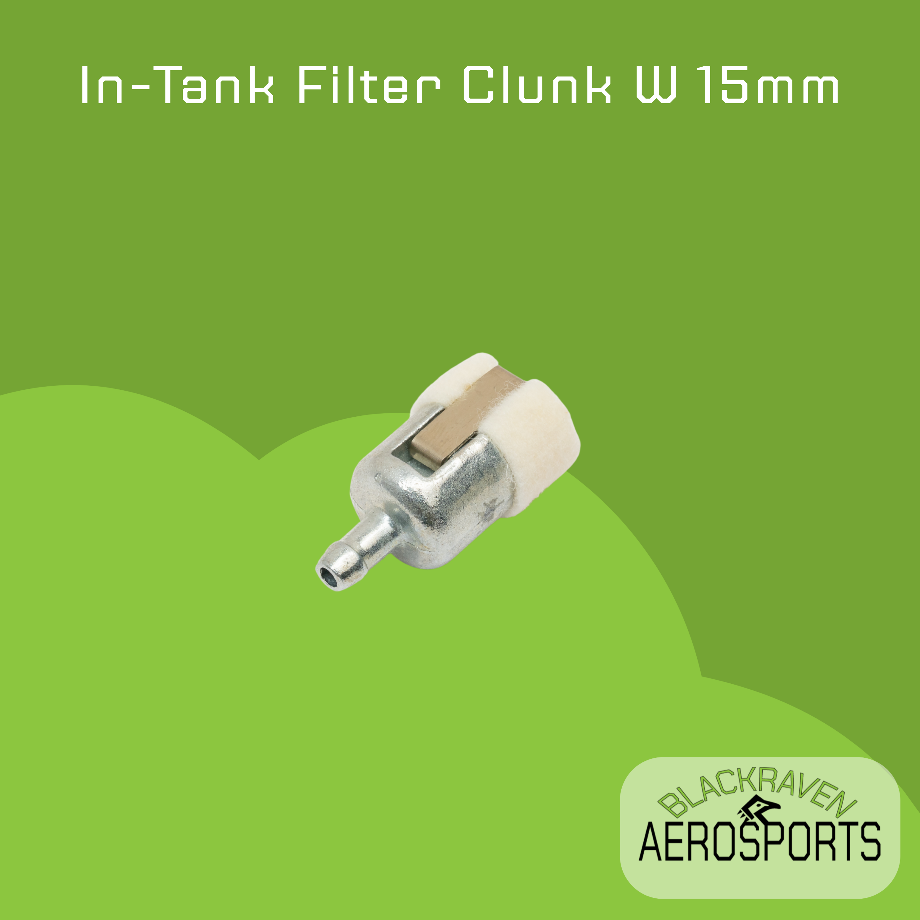 In-Tank Filter Clunk W 15mm – Black Raven Aerosports