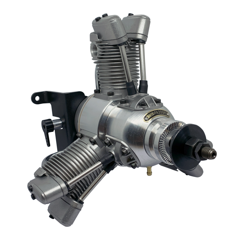 Saito FA-200R3 Radial 4-Stroke Glow Engine – Black Raven Aerosports